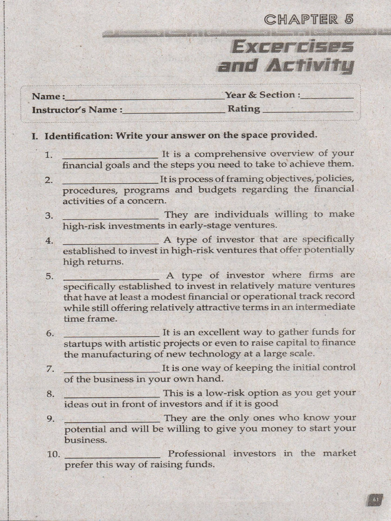 Technopreneurship Ch05 Activity | PDF