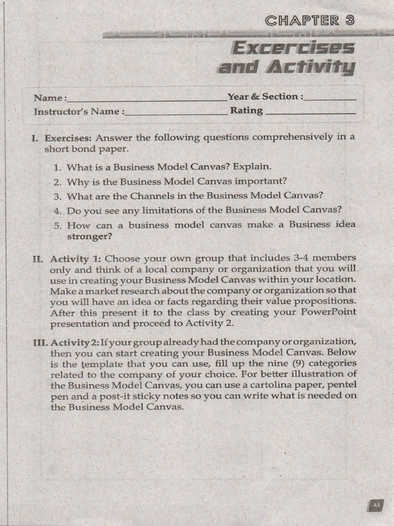 Technopreneurship Ch03 Activity | PDF