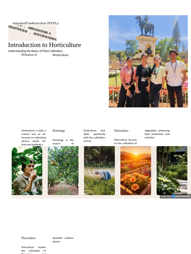 Horticulture Cultivating A Sustainable Future | PDF | Horticulture ...