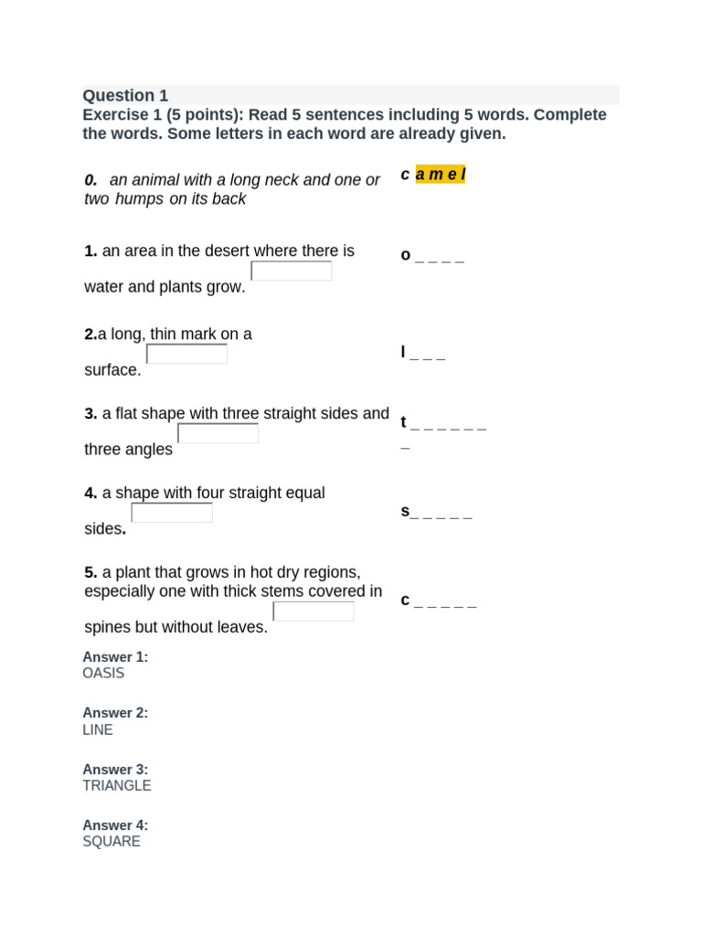 Vocabulary and Comprehension Exercises | PDF