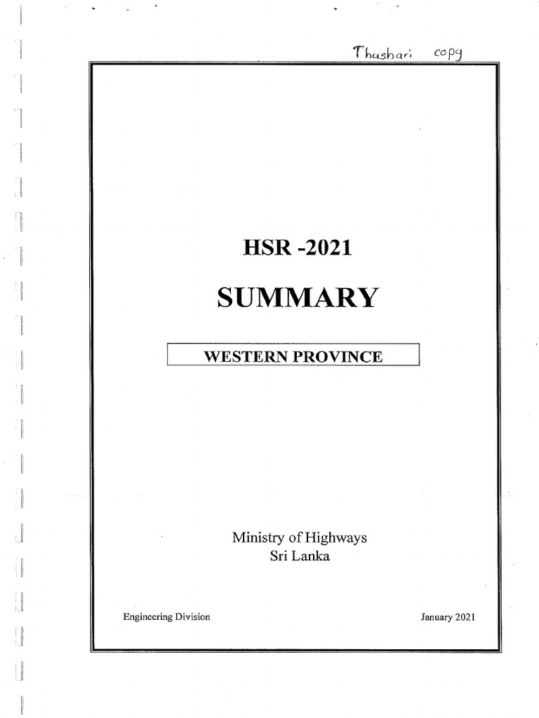 HSR 2021 | PDF