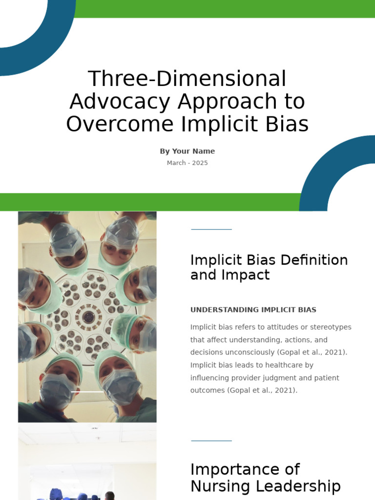 Three-Dimensional Advocacy Approach to Overcome Implicit Bias | PDF | Bias | Health Care