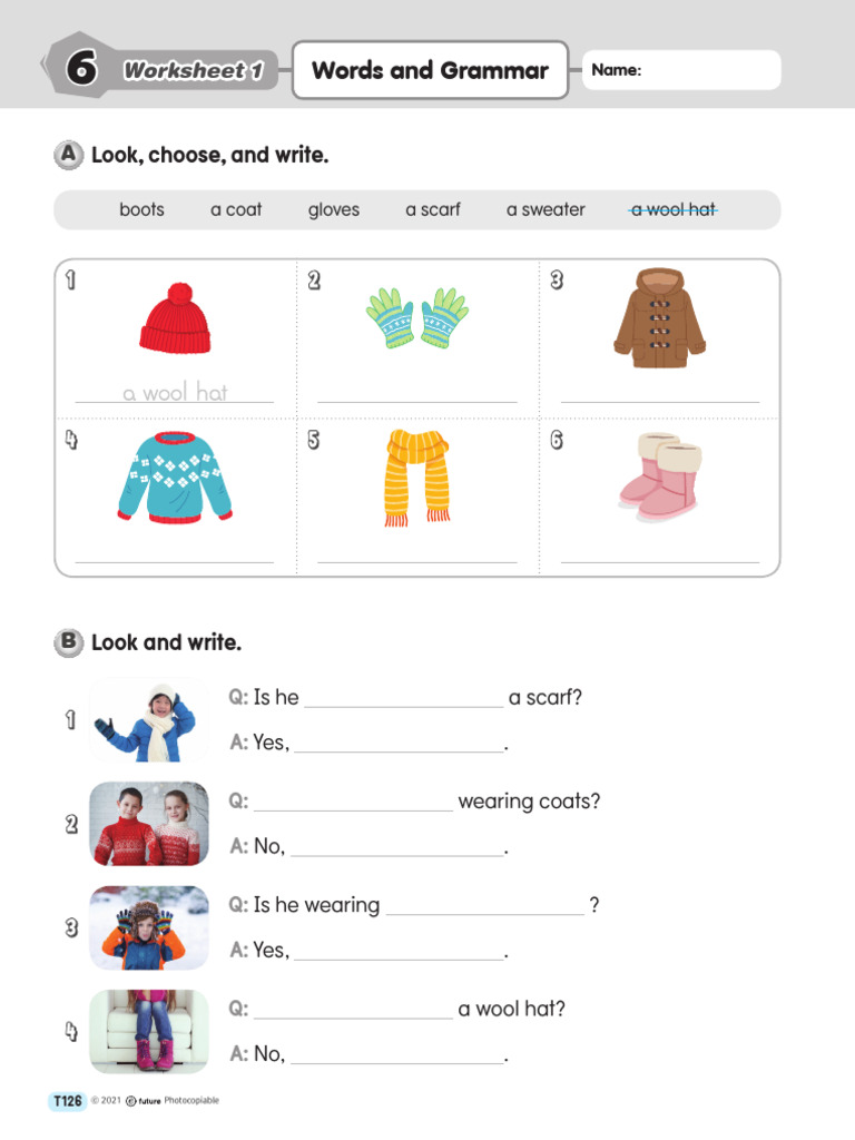 Let - S Smile 3 - Worksheet - Unit 6 | PDF | Scarf | Clothing
