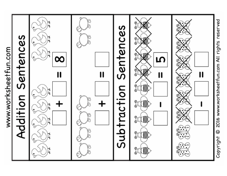 Wfun16 Addition Subtraction Sentences 1 | PDF