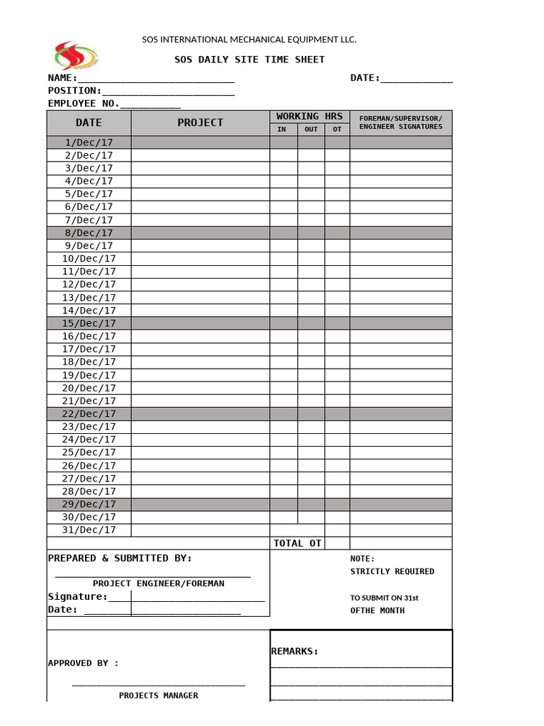 Vignesh's Daily Time Sheet | PDF | Secondary Sector Of The Economy ...
