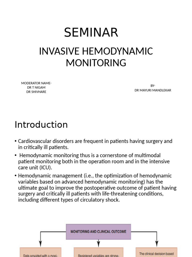 SEMINAR Hemodynamic | PDF | Atrium (Heart) | Hemodynamics