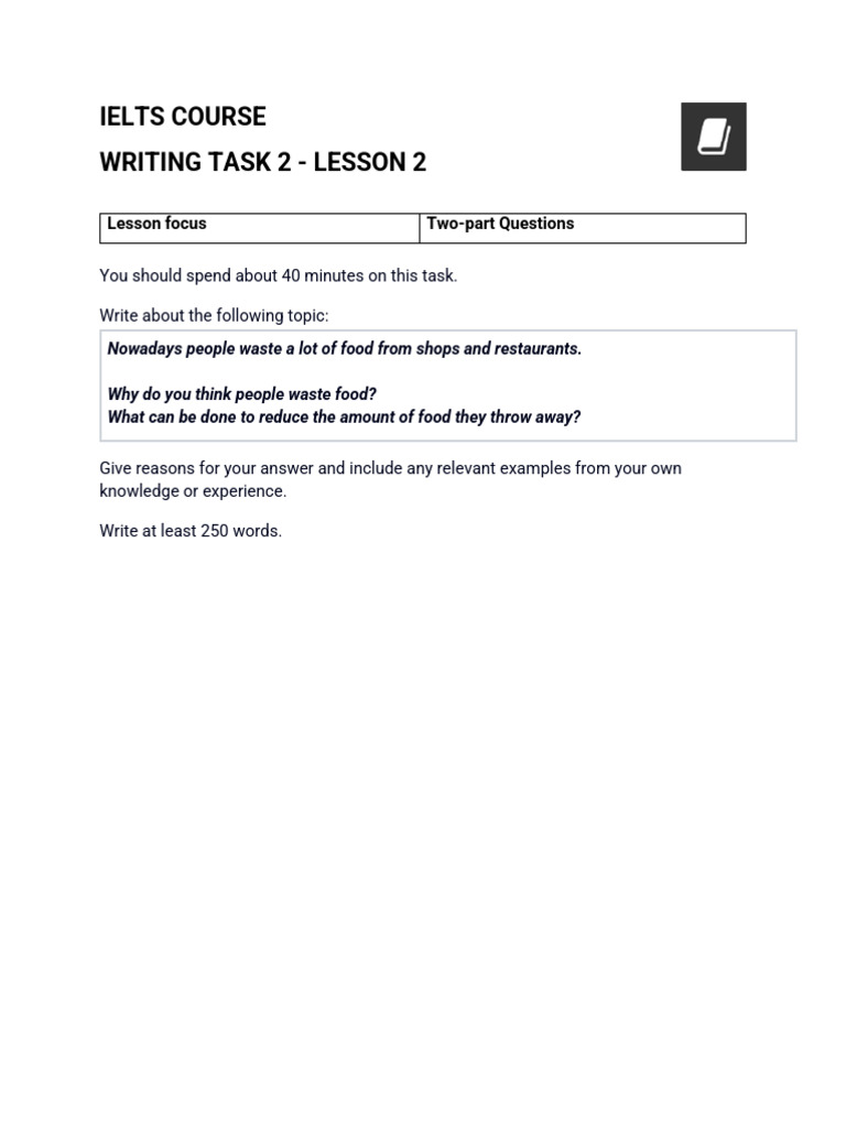 Lesson 2 - Two-Part Questions | PDF