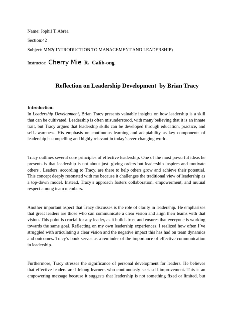 Jophil Abrea MN2 | PDF | Leadership | Learning