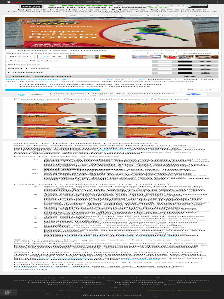Spirit Halloween Meme Generator - Imgflip | PDF | Computing | Software
