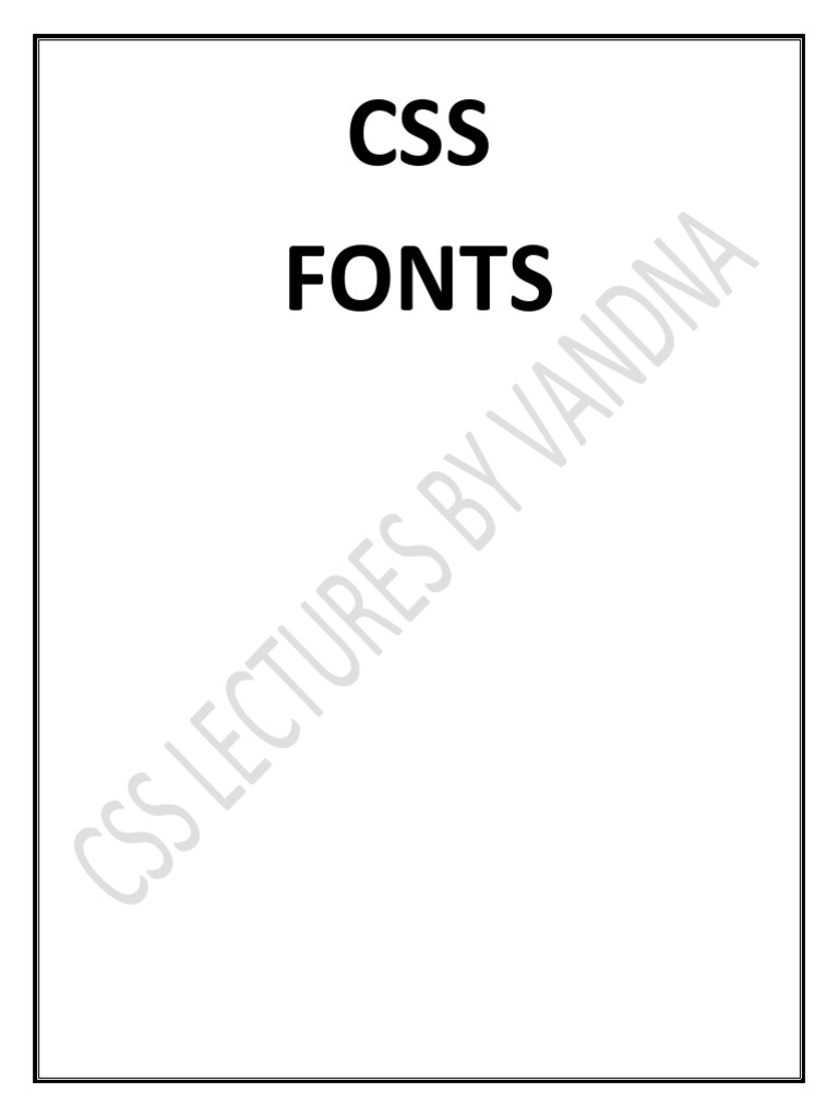 Css Lecture 5 by Vandna | PDF