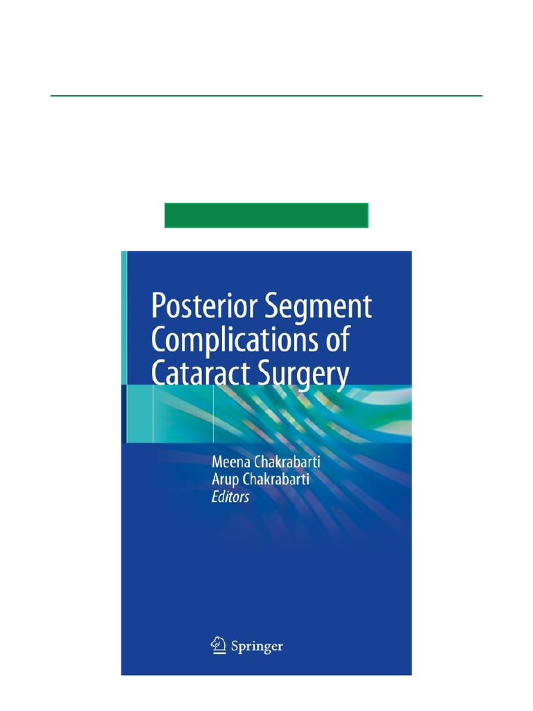 Posterior Segment Complications of Cataract Surgery 1st Edition ...