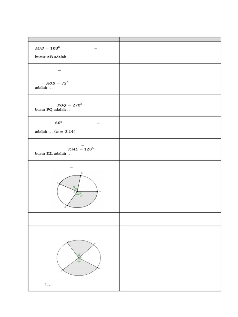 Latihan Soal Juring Lingkaran | PDF
