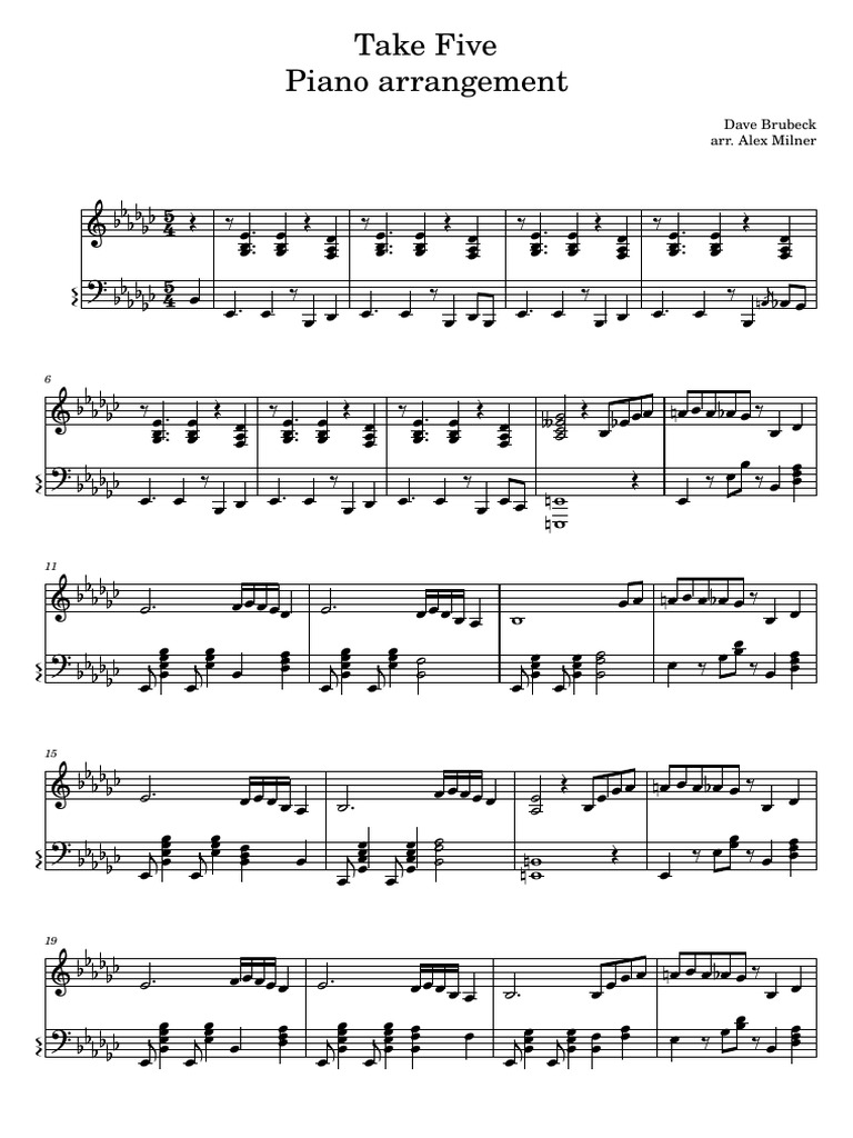Take Five For Jazz Piano 2 | PDF | Compositions | Music Award Winners