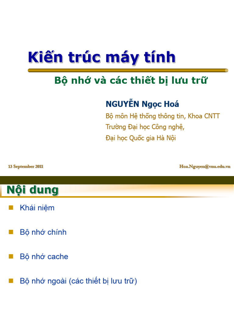 Kien Truc May Tinh Bo Nho | PDF