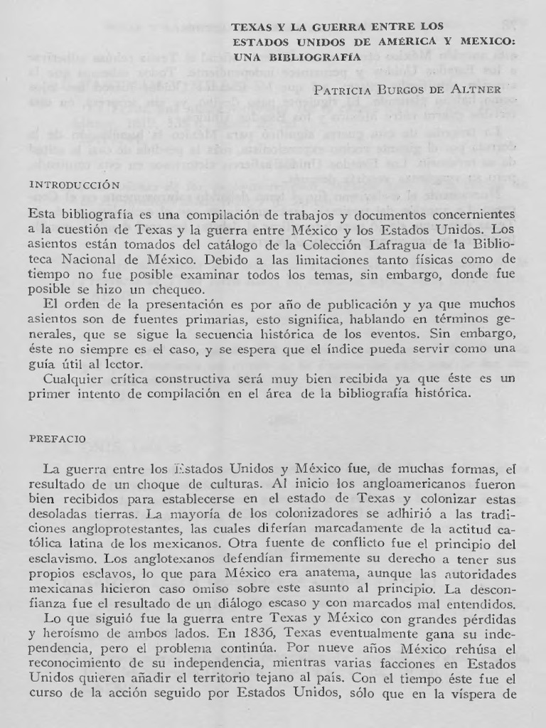 Bibliografía sobre Texas y la Guerra México-EE.UU. | PDF | México ...