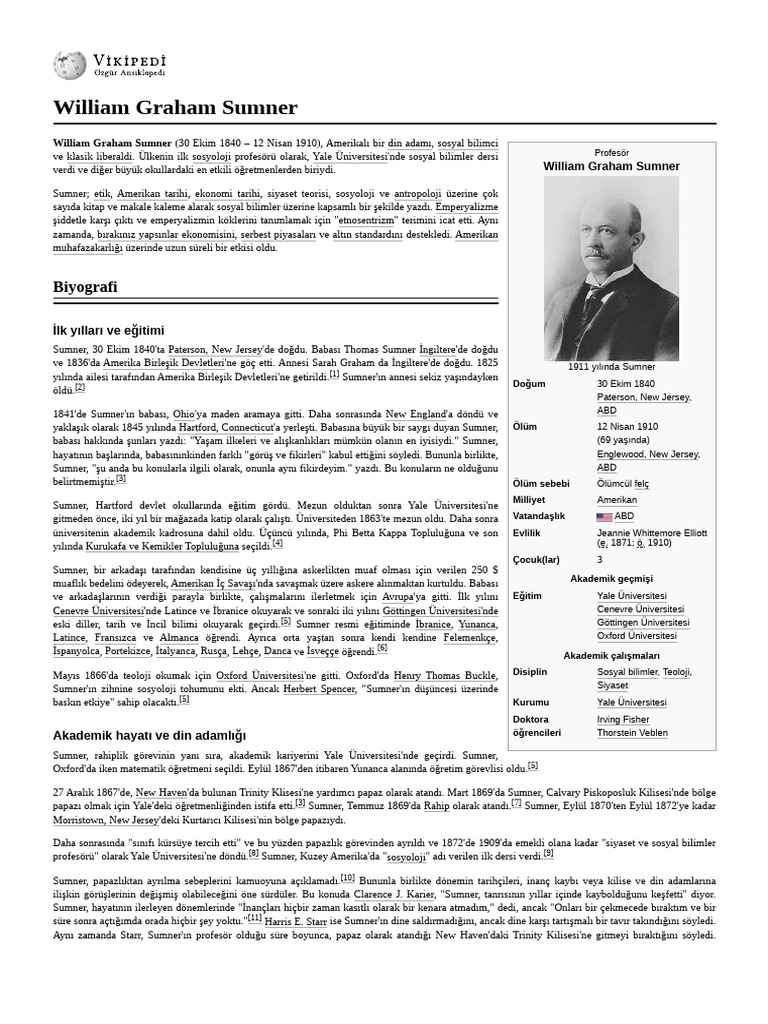 William Graham Sumner | PDF