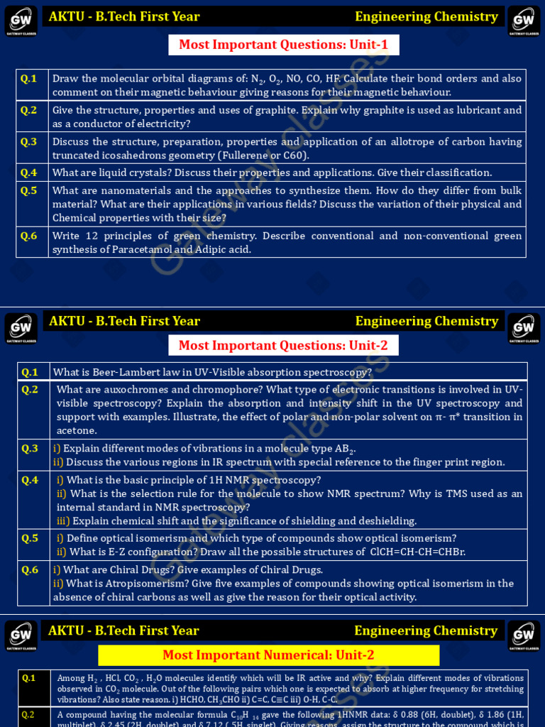 Chemistry Most Imp | PDF | Electrochemistry | Isomer