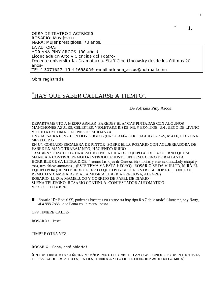 Arcos, Adriana. Hay Que Saber Callarse A Tiempo | PDF | Amor