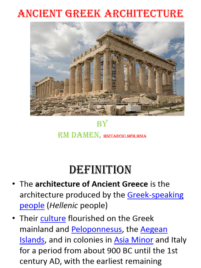 ANCIENT GREEK ARCHITECTURE | PDF | Column | Classicism