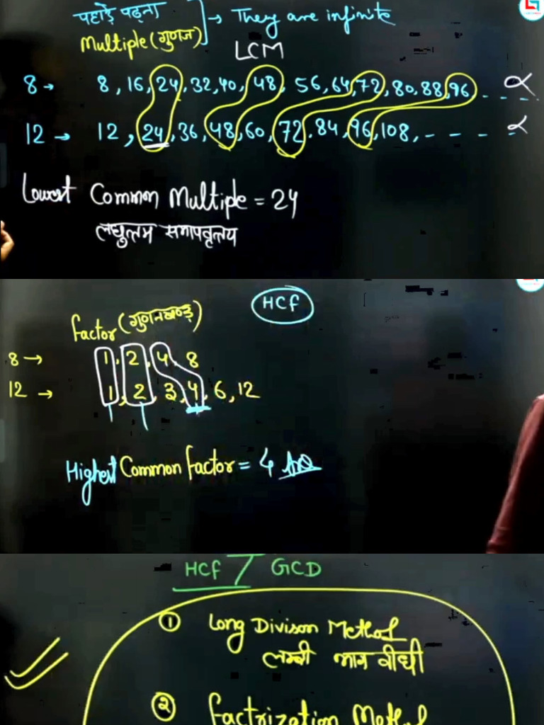 LCM and HCF Short Notes | PDF