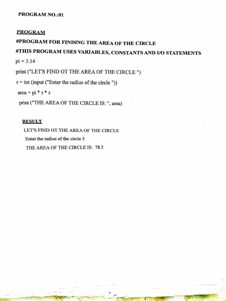 Python Practical | PDF