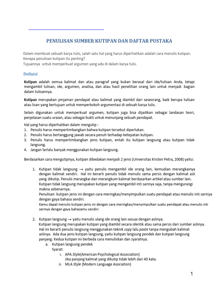 126 - 20211204095709 - Pertemuan 9 - Penulisan Kutipan Dan Daftar Pustaka | PDF
