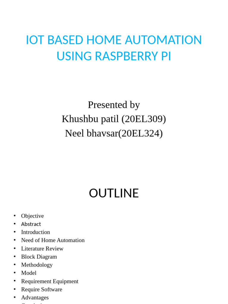 IOT BASED OFFICE AUTOMATION USING RASPBERRY PI | PDF | Home Automation | Internet Of Things