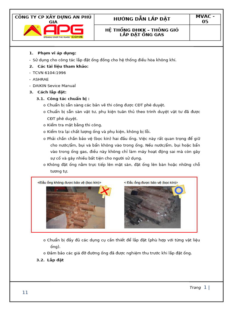 Mvac-05 Lap Dat Ong Gas | PDF