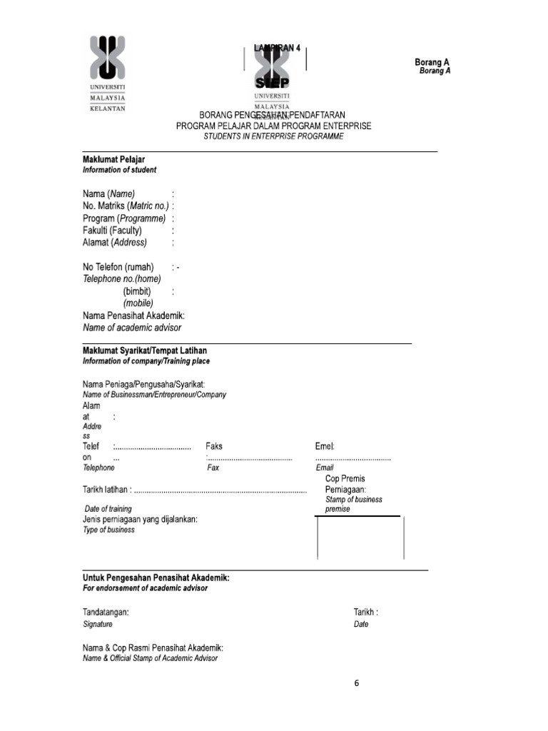 Borang A | PDF