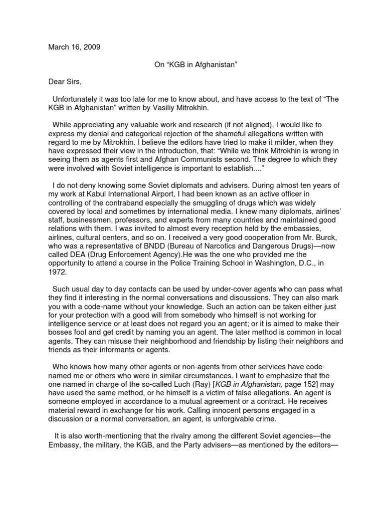 Abdul Samad Azhar Denies That He Was A KGB Spy or That He Killed Daud ...