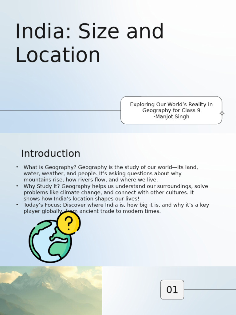 India - Size and Location | PDF | Indian Ocean | Geography