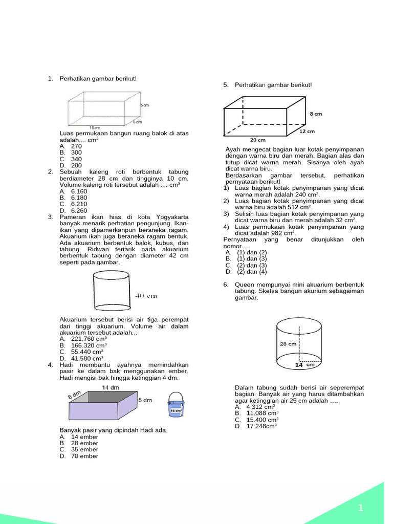 Bangun Ruang - 6SD | PDF