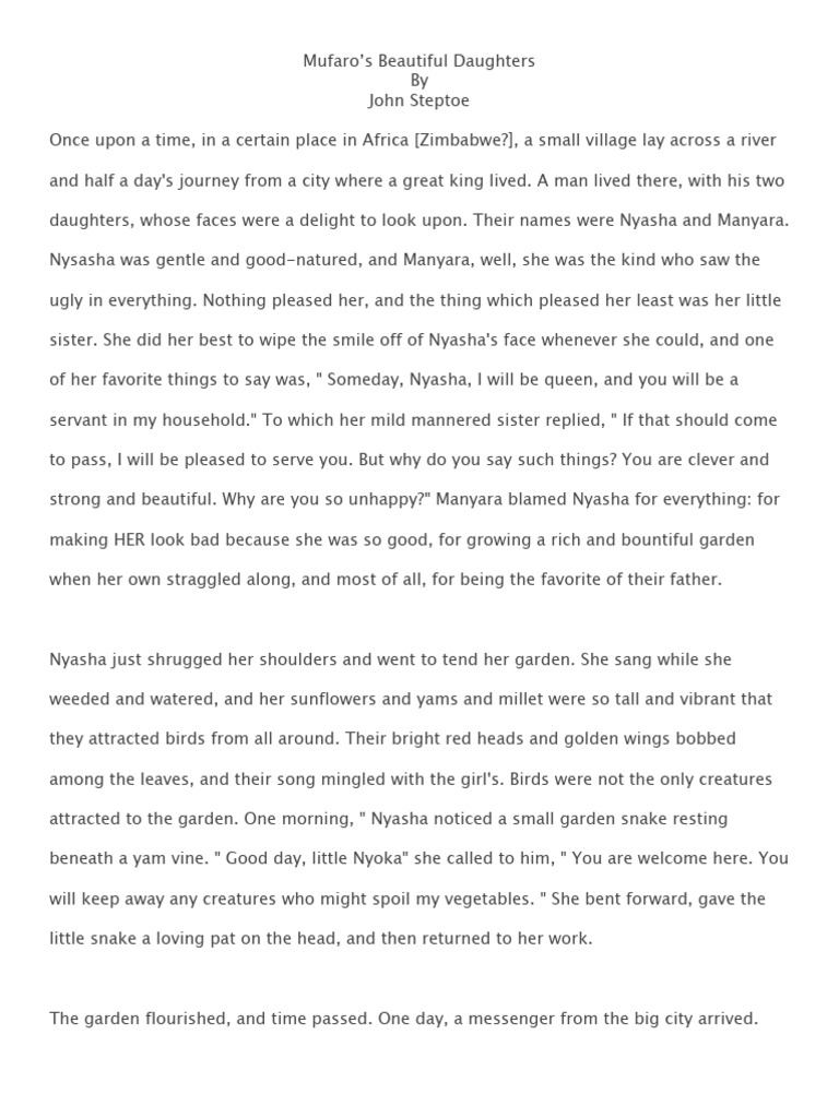 C003-Mufaro's Beautiful Daughters | PDF