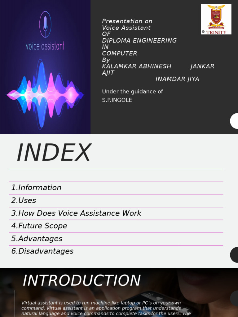 Voice Assistant Presentation CPP | PDF
