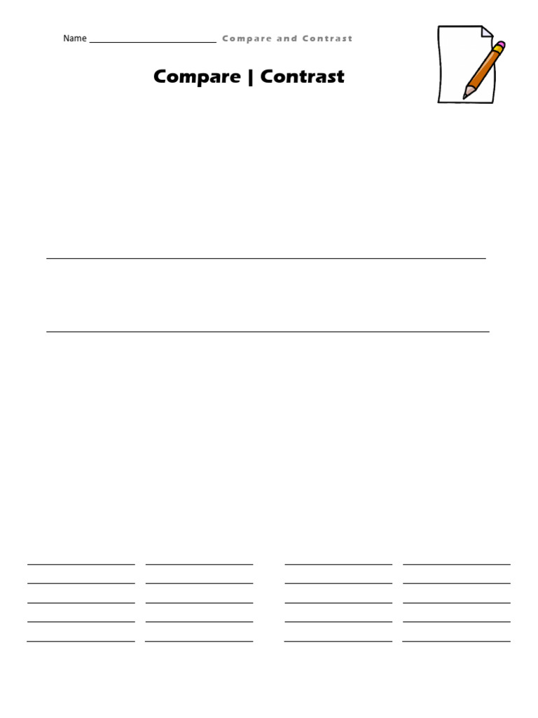 Transition Words for Compare & Contrast | PDF