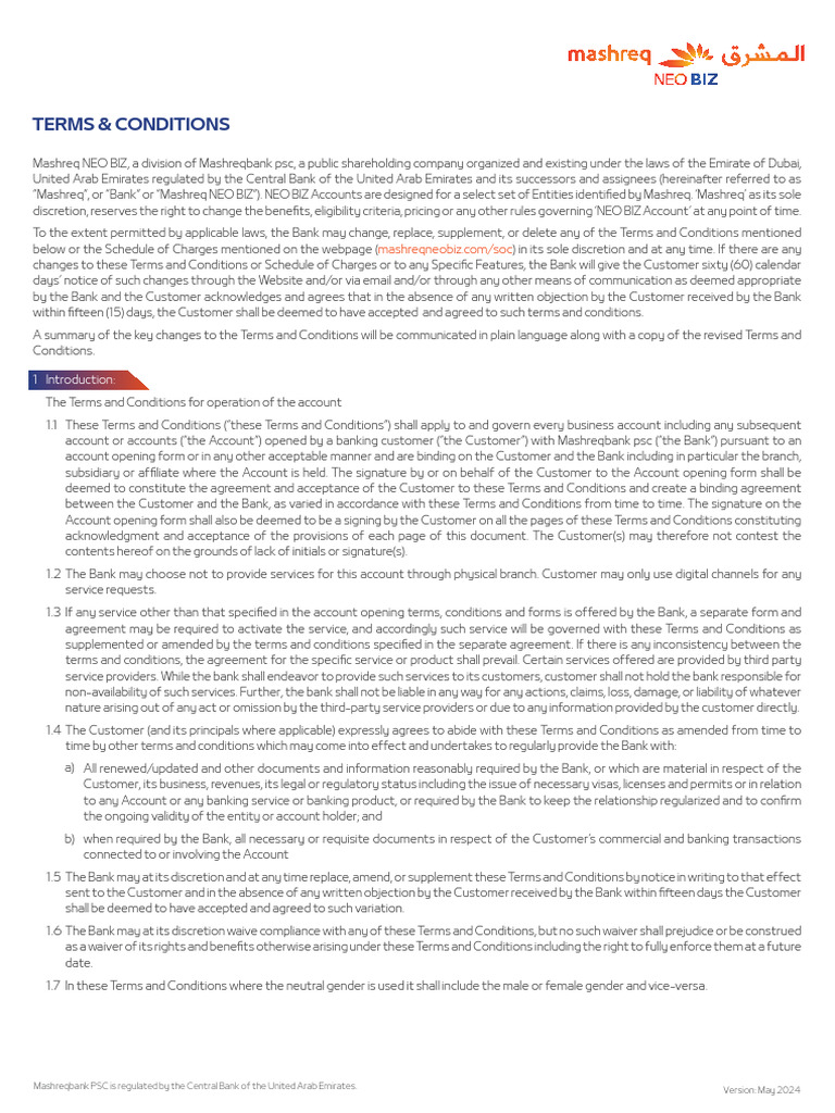 NEOBiz TNC | PDF | Banks | Overdraft