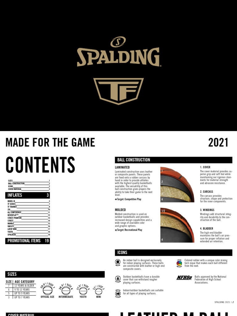 2021 Spalding Domestic Catalog Low Res | PDF