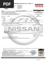 Factura Nissan | PDF | Estilos de carrocería | Tecnología de vehículos