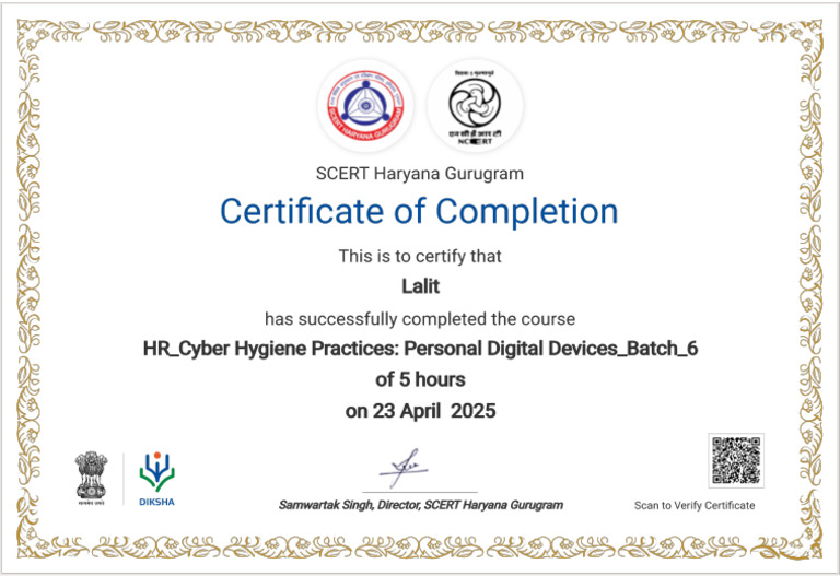 HR - Cyber Hygiene Practices - Personal Digital Devices - Batch - 6 | PDF