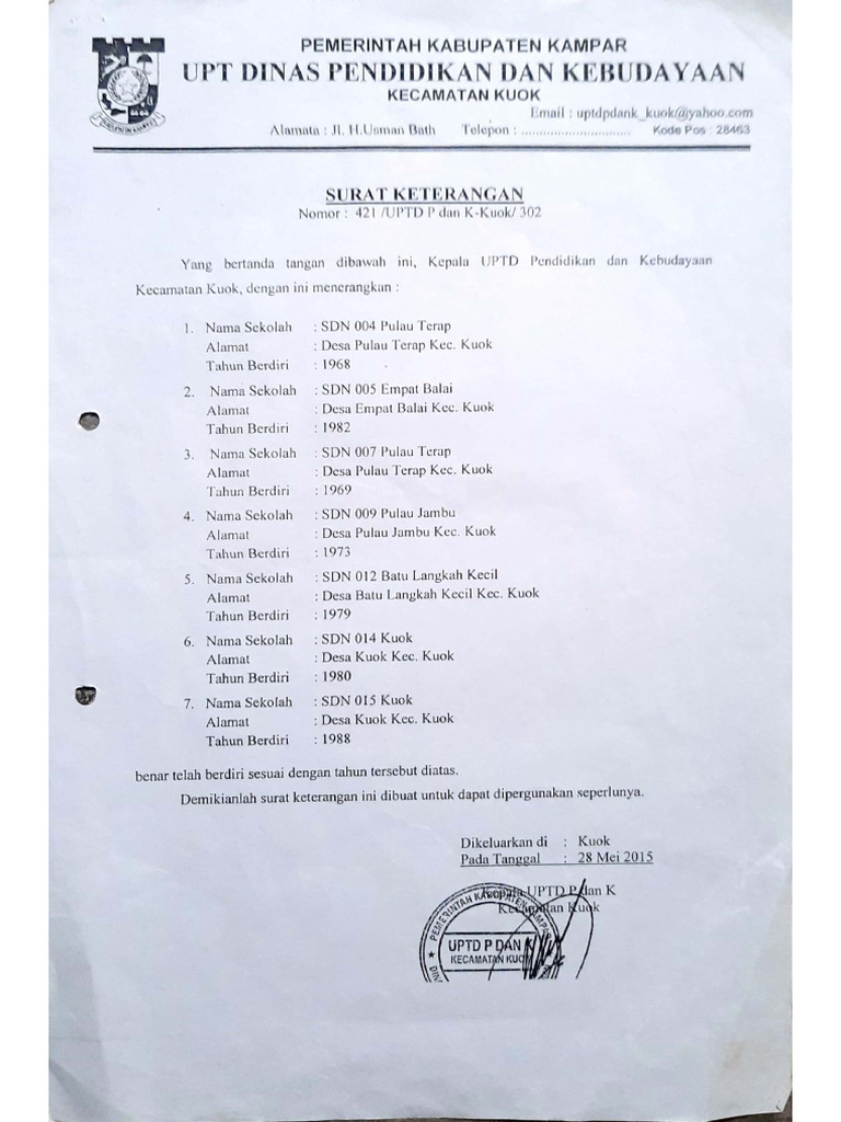 SK izin operasional | PDF