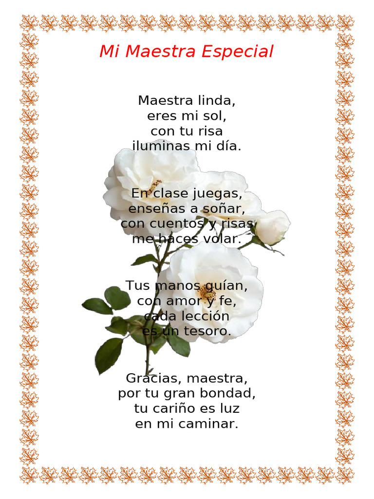Mi Maestra Especial | PDF