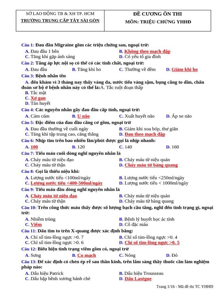 De Cuong Trieu Chung Yhhd - 220 | PDF