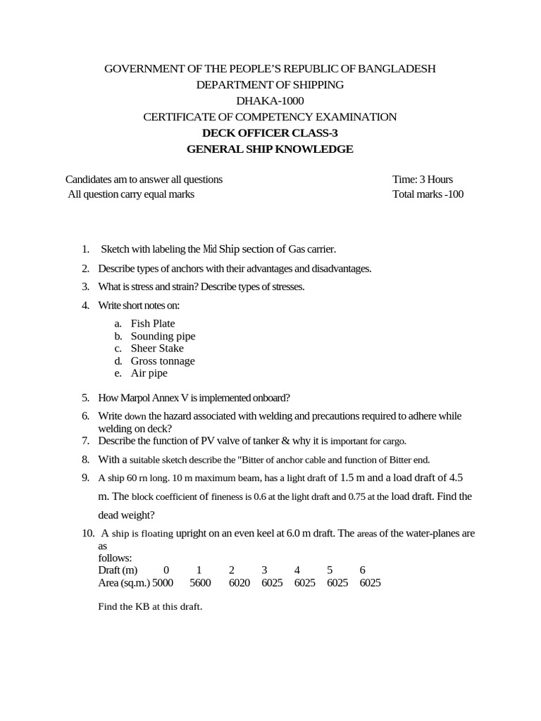 Generall ship Knowledge | PDF