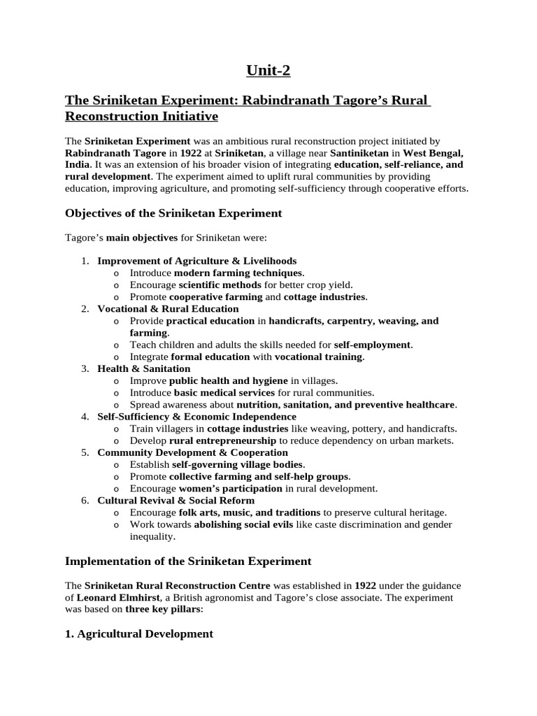 Rural Development Notes Unit 2 | PDF | Agriculture | Cooperative