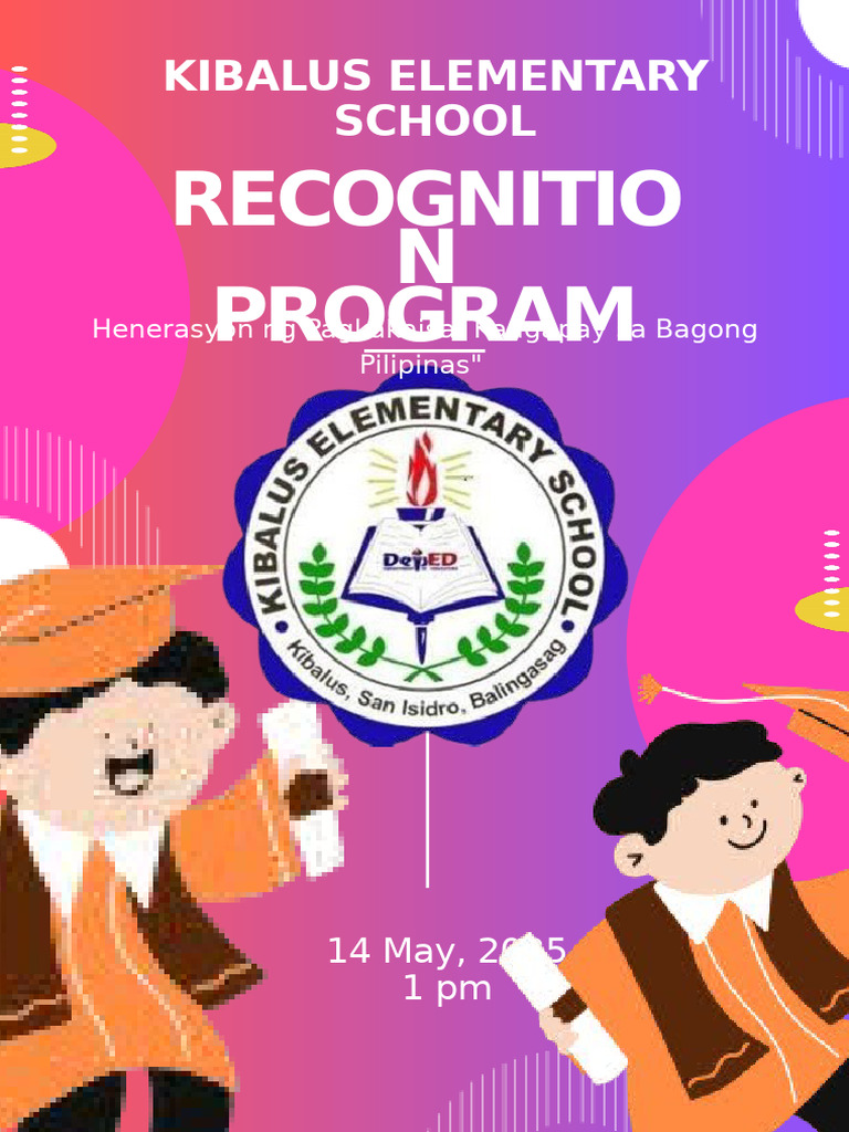Kibalus Elementary Recognition Program | PDF
