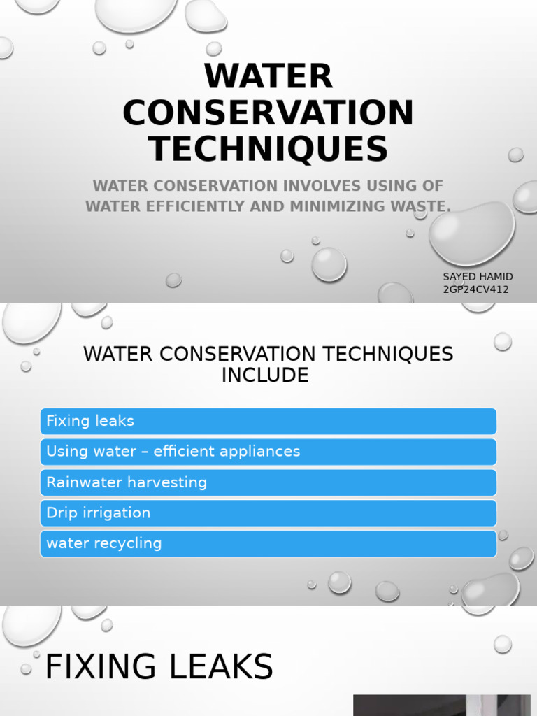 Water Conservation Techniques | PDF | Water Conservation | Reclaimed Water