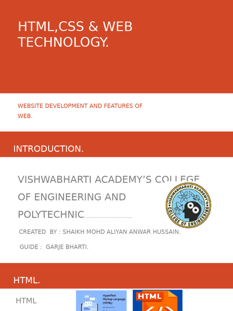 HTML, CSS & Web Technology | PDF | World Wide Web | Internet & Web