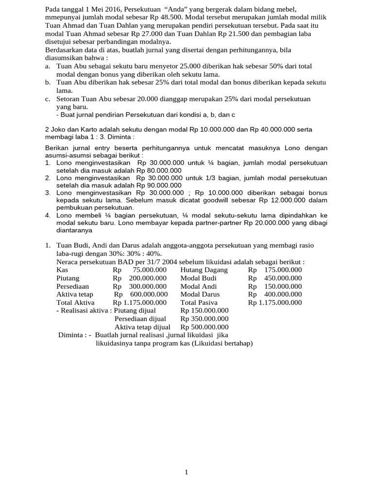 Uts Akl 2025 d3 Akuntansi | PDF