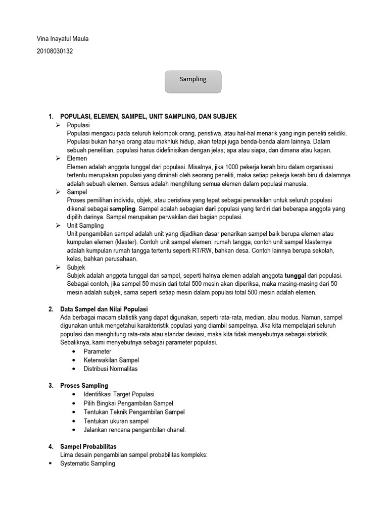 Panduan Lengkap Sampling dalam Penelitian | PDF