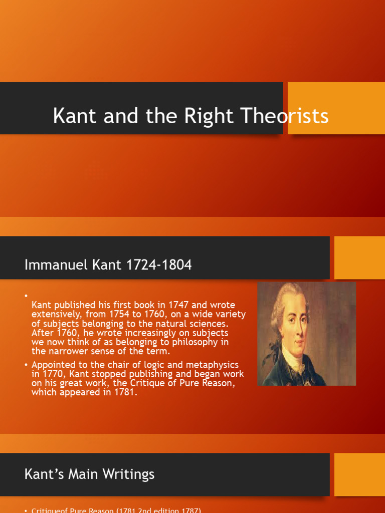 Kant and The Right Theorists | PDF | Immanuel Kant | A Priori And A ...